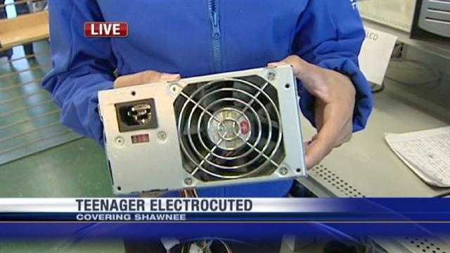 Teen electrocuted while working on computer