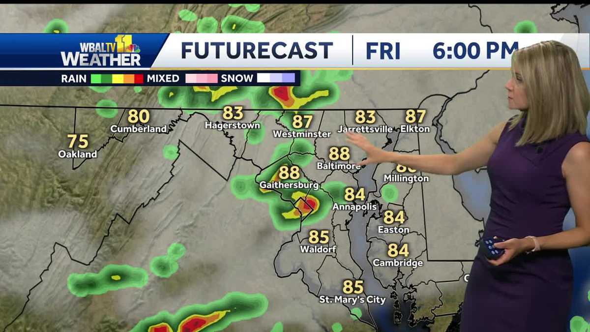 Isolated storms could pop up in your area on Friday