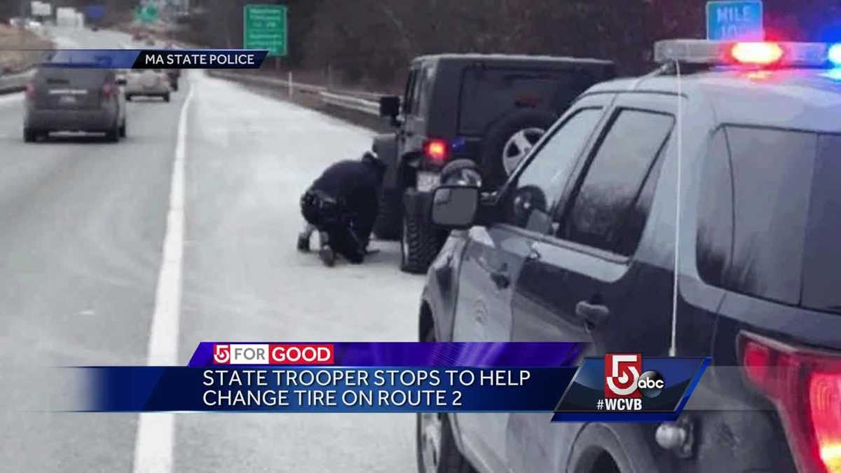 5 For Good: New state trooper stops to change tire