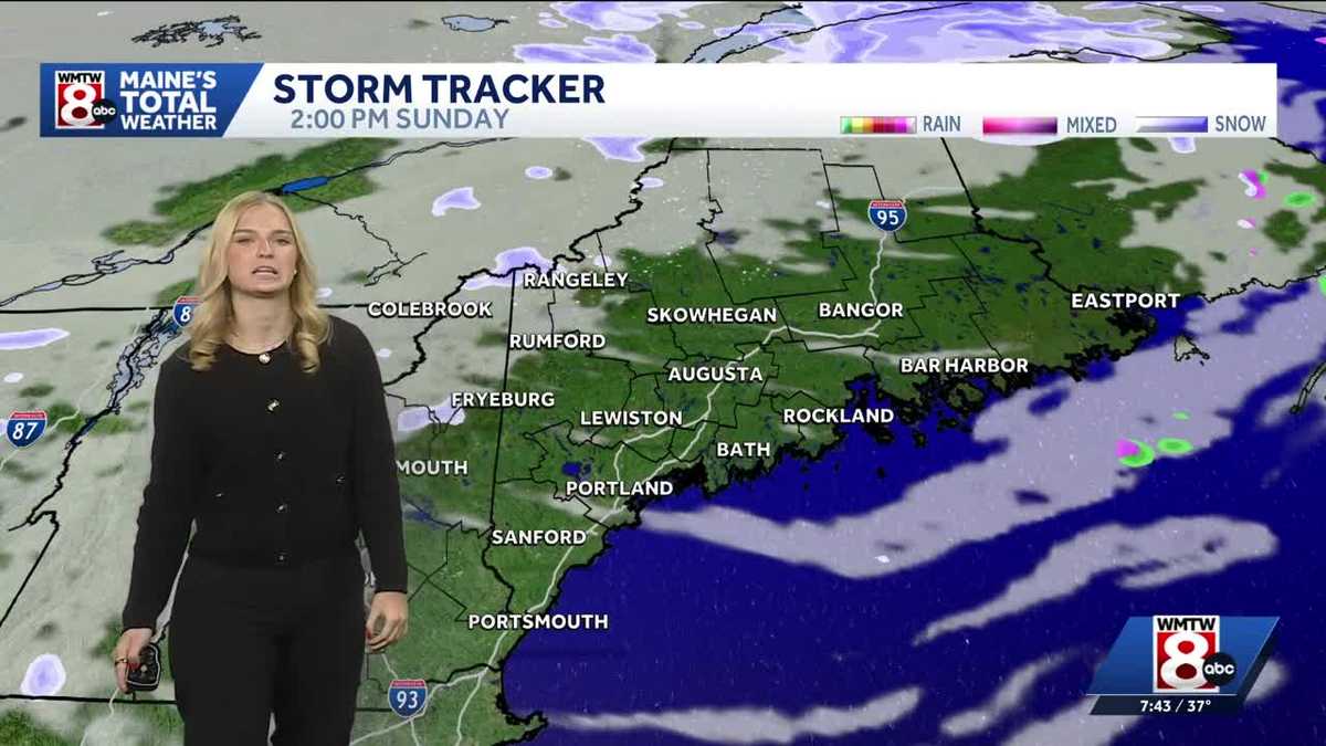 A mostly sunny day with colder weather by Monday