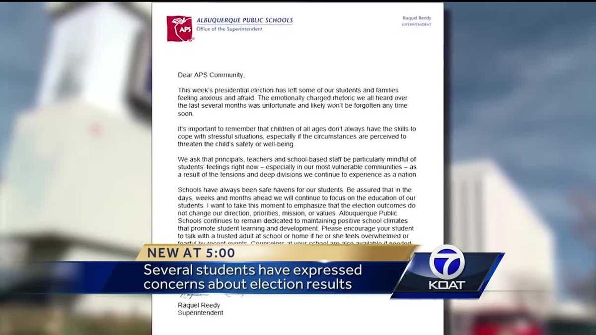 APS sends letter to parents after students experience election anxiety