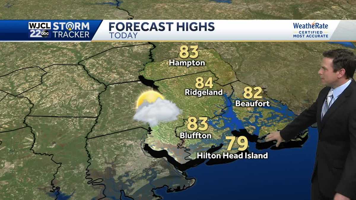 Spotty showers in the forecast with warm temperatures