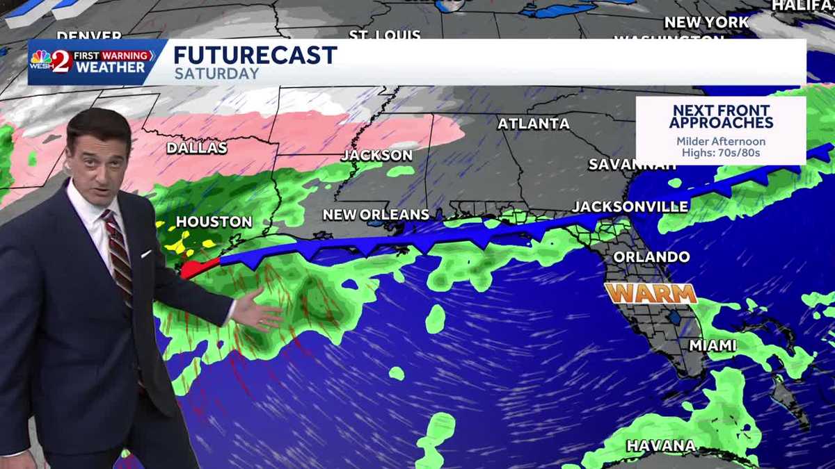Winter Storm brings record heat this weekend then colder Monday.
