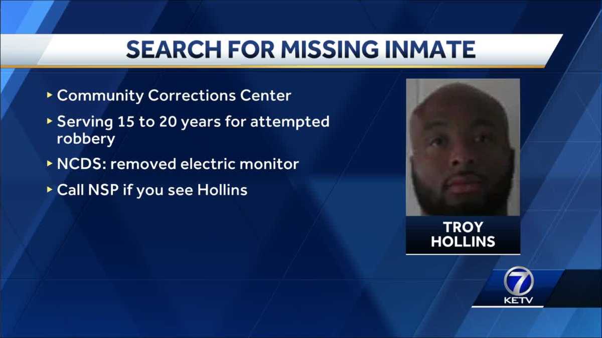 NDCS: Inmate missing after removing electronic monitoring device