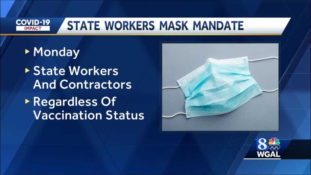 Pa. state workers will be required to wear masks indoors