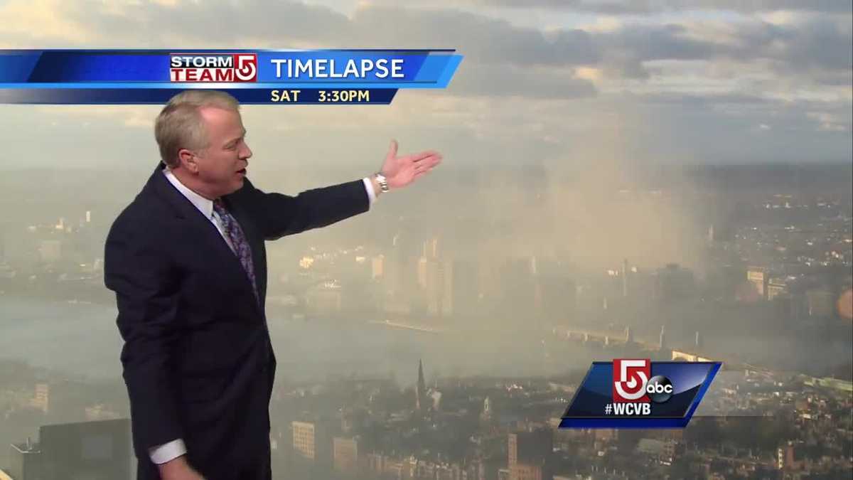 Strong, gusty winds blew smoke from Cambridge fire for miles