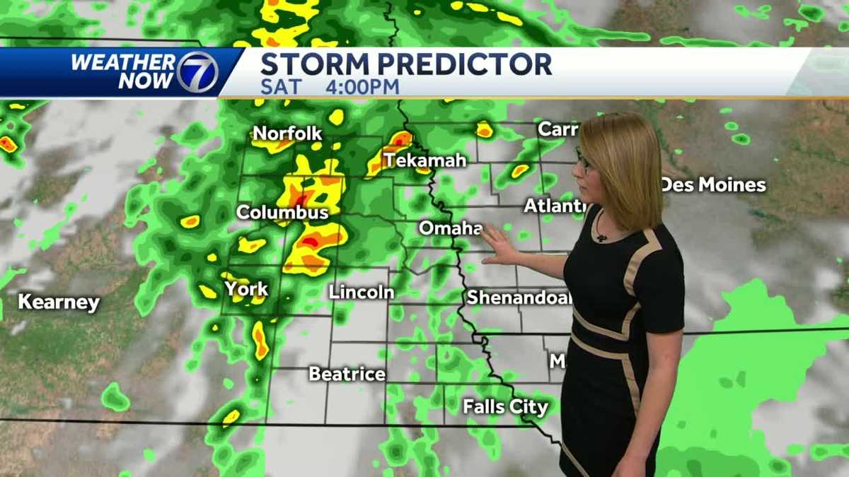 Scattered storms, isolated strong storms possible Saturday afternoon