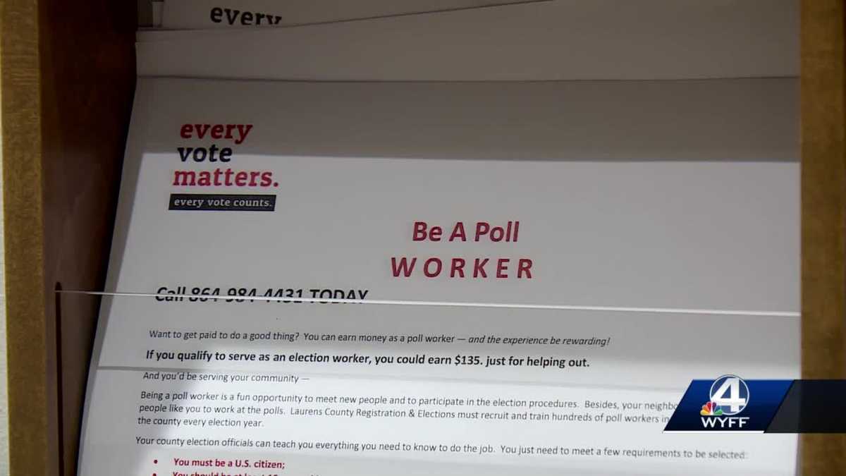 South Carolina: Poll workers needed ahead of November election