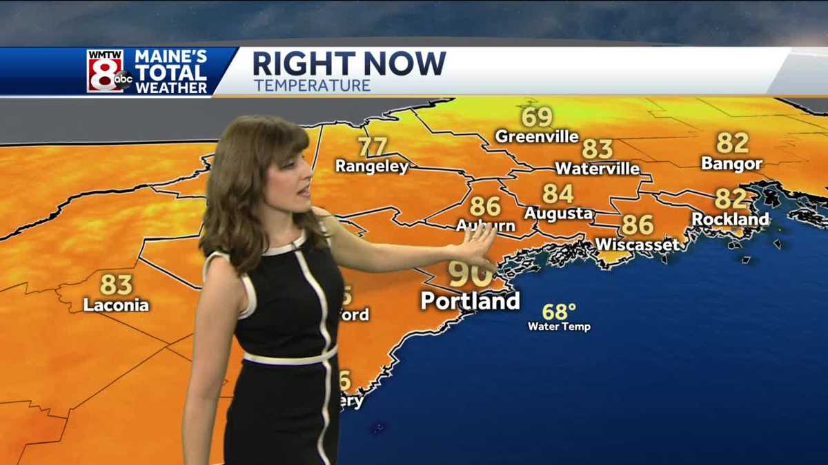 Hot, very humid, a few storms early this week