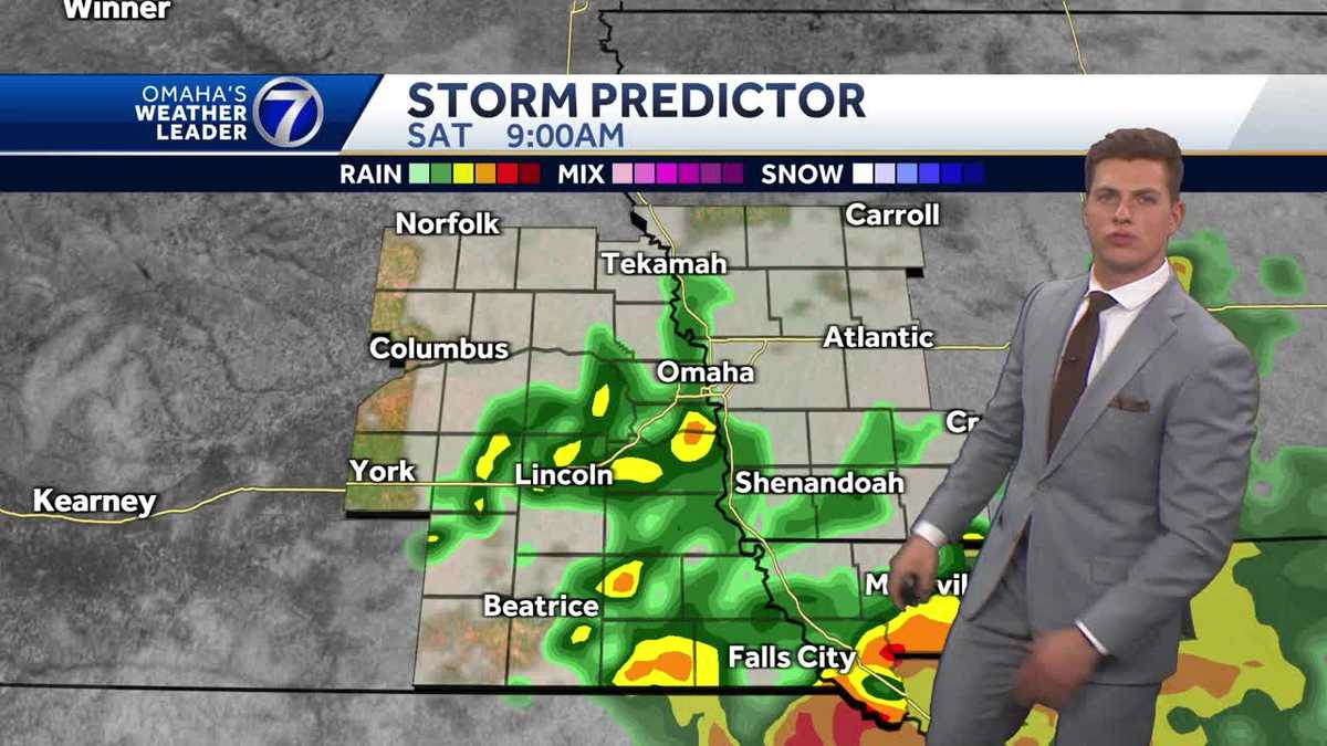 A chance for showers Saturday morning