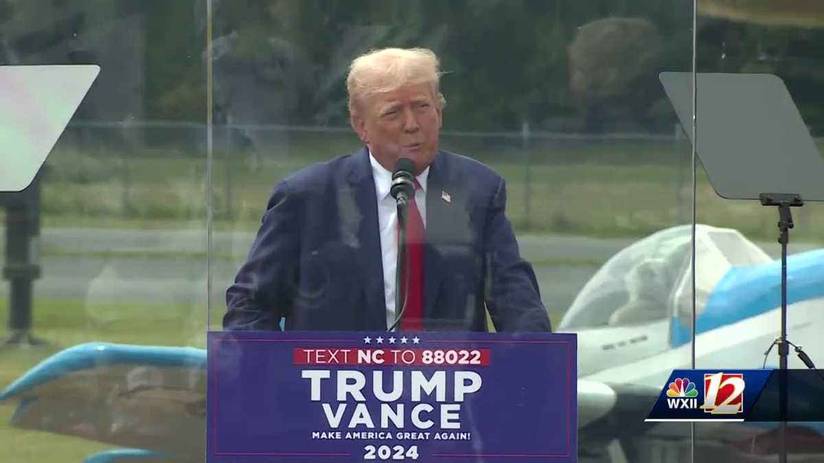 NC: Trump holds first outdoor rally since attempt on his life