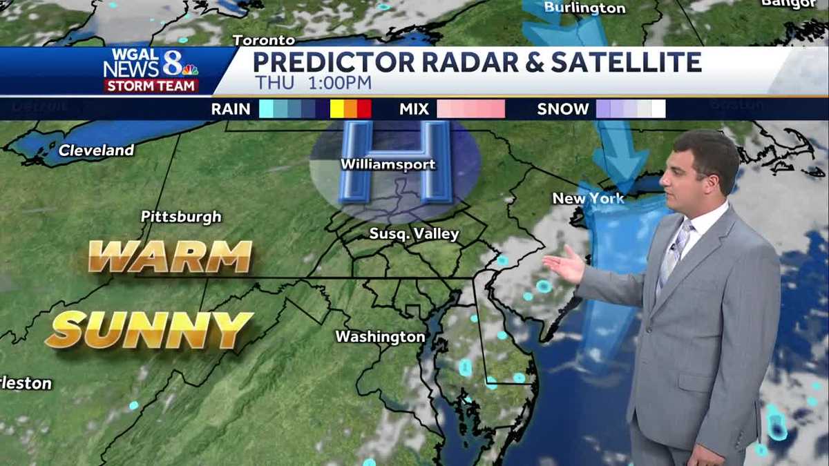 Sunny & Warm Thursday; More Seasonable Over The Weekend