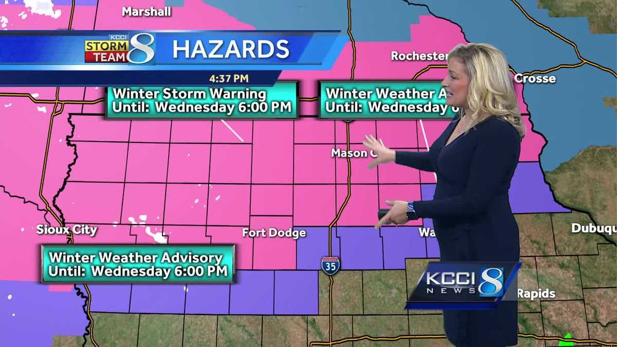 Videocast: Winter storm warnings spread across Iowa