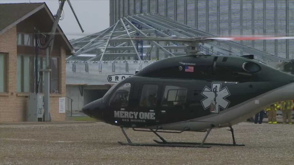 Man rescued from collapsed grain bin