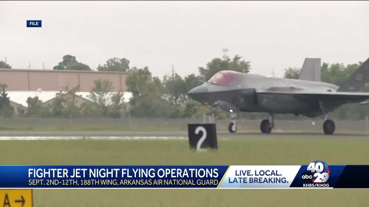 Overnight training begins at the 188th Arkansas Air National Guard base