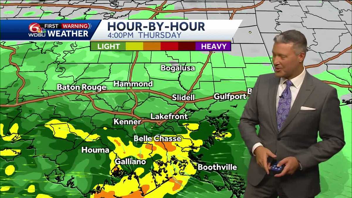 New Orleans weather forecast rain chances high temperature hail