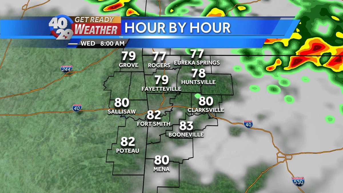 4029 AM Wednesday Hour by Hour Forecast August 5th