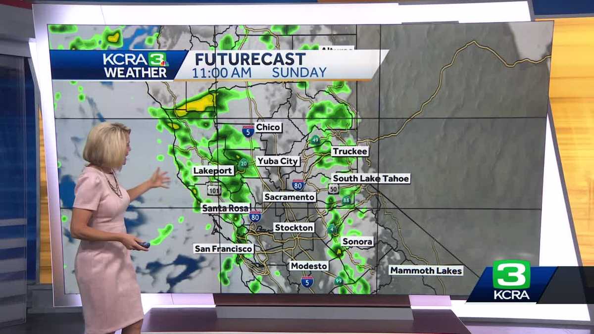 Cooler Saturday. Showers Sunday in Northern California