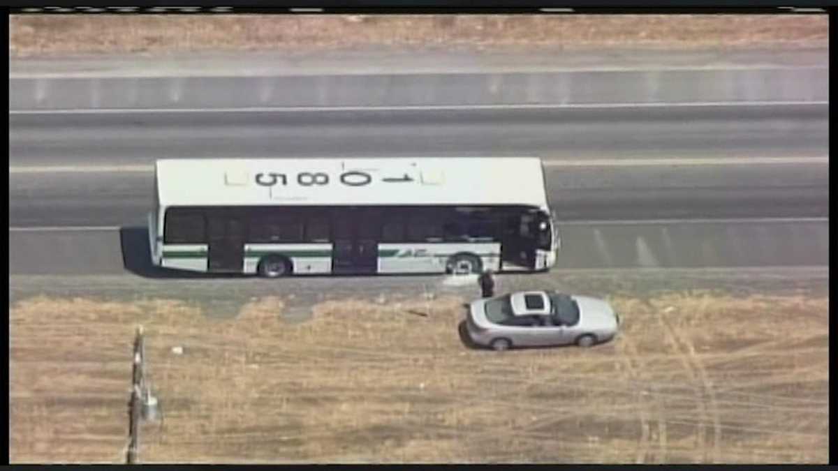 Stolen bus chase ends in Stanislaus County