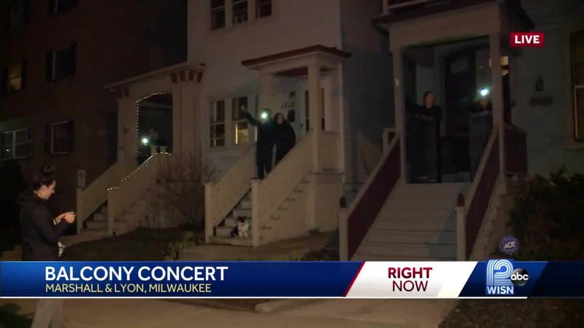 Coronavirus: Neighbors hold nightly concert while social distancing