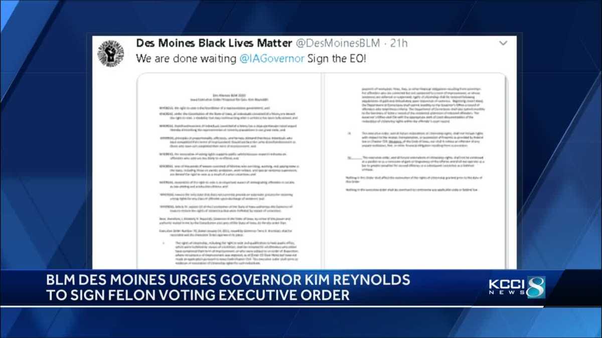 Demonstrators call for Reynolds to sign executive order