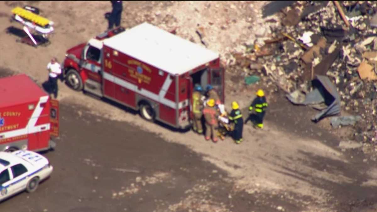 Several injured in old steel mill building collapse