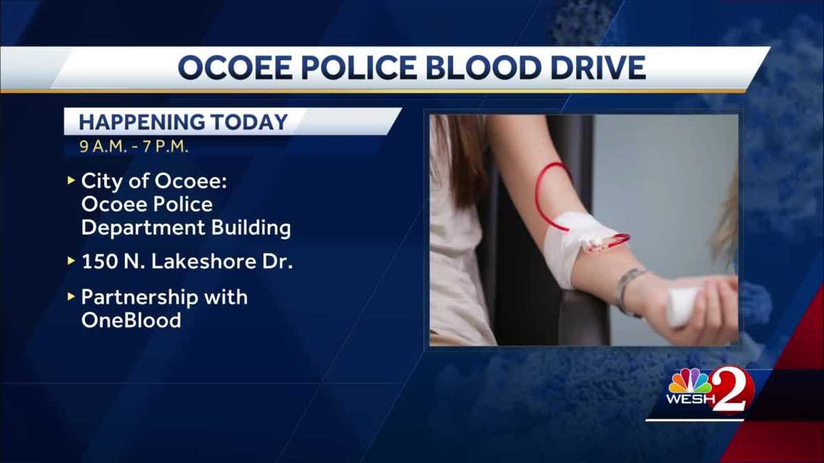 Ocoee Police Department hosts blood drive Thursday