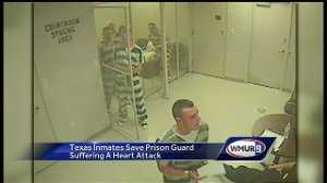Inmates save prison guard suffering from heart attack