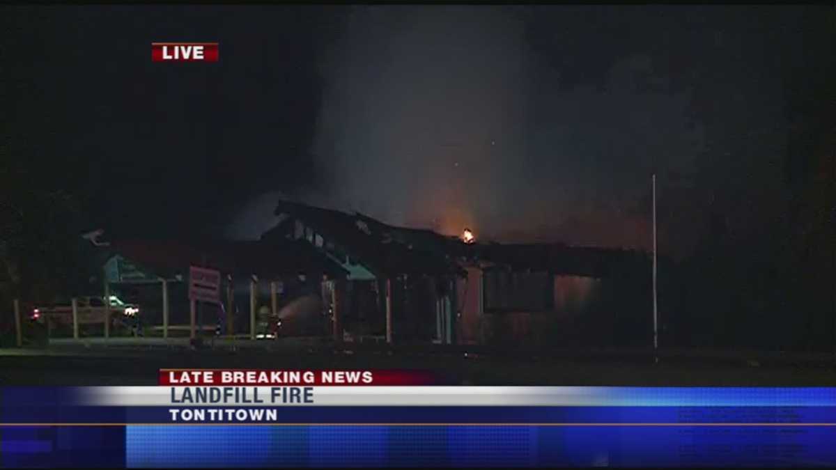 Officer spots fire at Tontitown landfill by accident