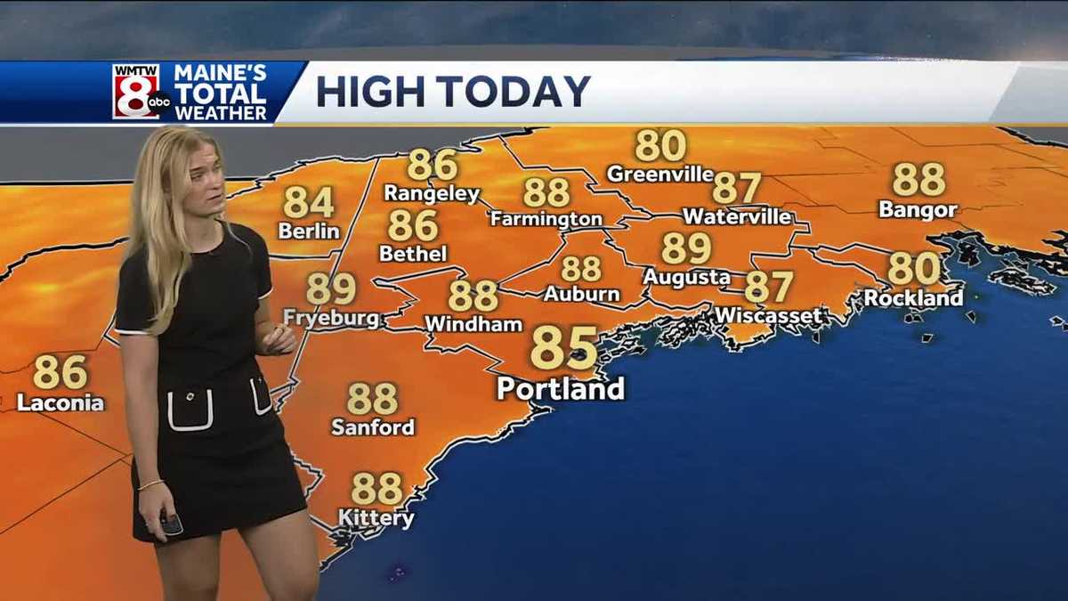 Warm with dew points dropping