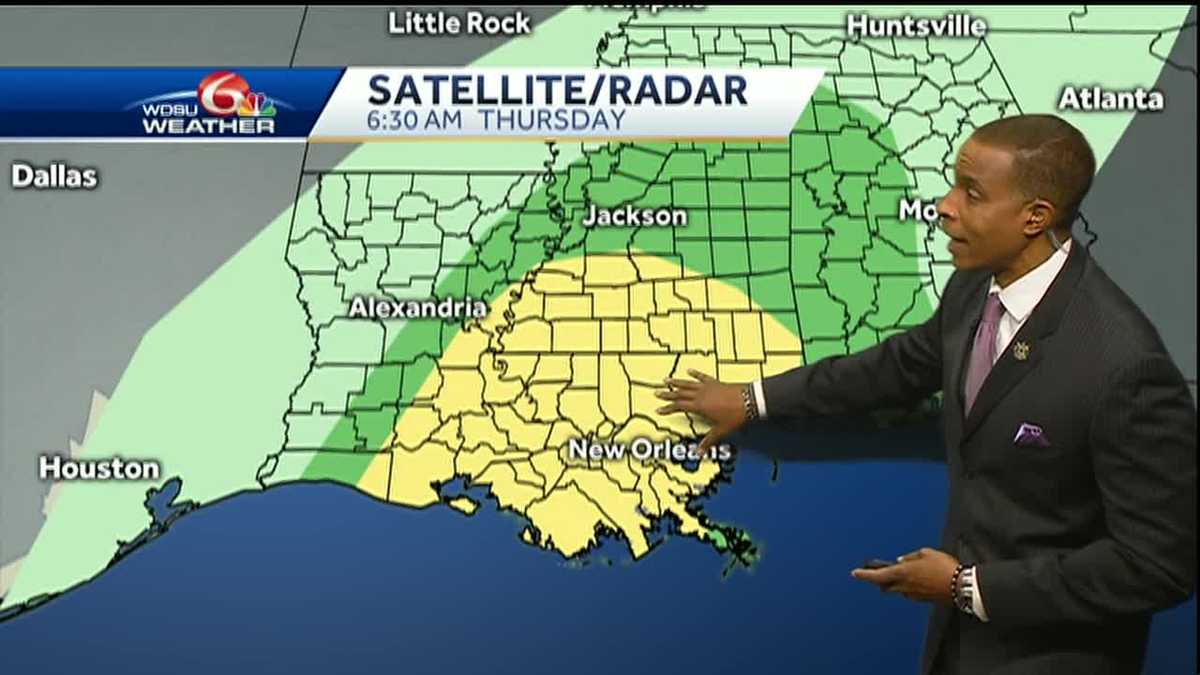 A mostly cloudy and wet Thursday
