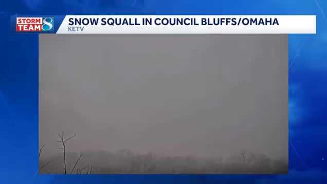 Iowa weather: Timelapse video shows snow squall blow through Omaha ...