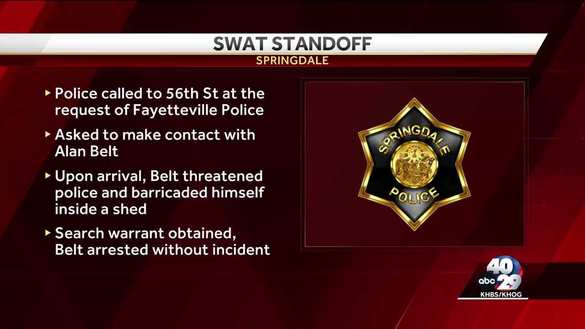 Police: Springdale SWAT assist officers in arresting suspect