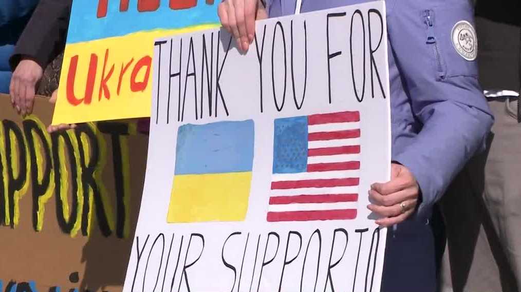 Support for Ukraine: Rally at Iowa capitol on anniversary of Russian ...