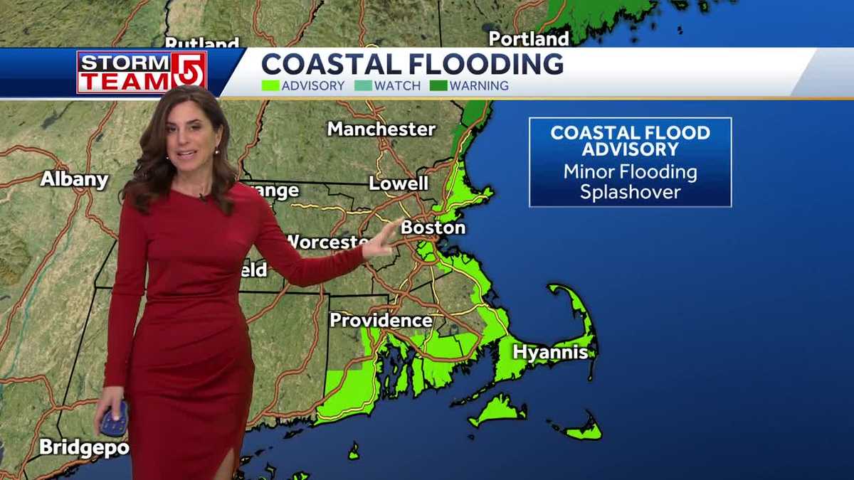 Mild day with brightening skies, flood advisory for Mass. coast