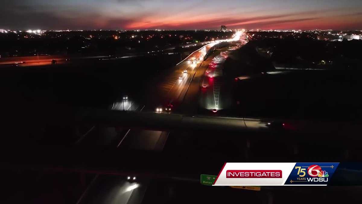 Jefferson Parish I-10 interstate lights are out
