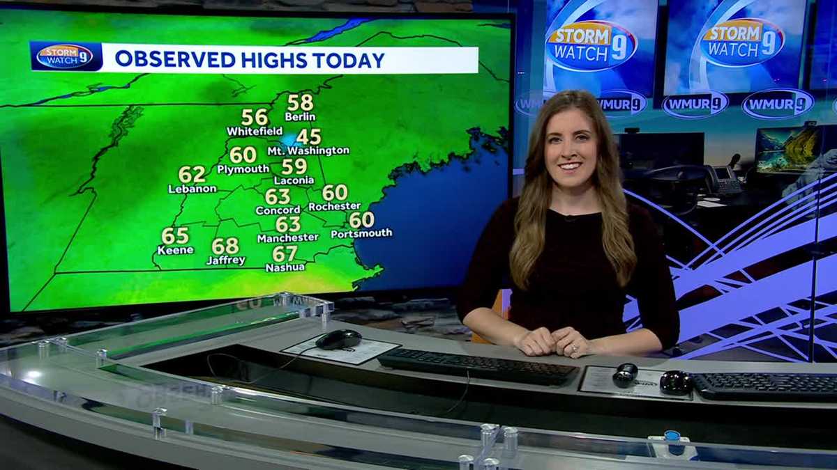 New Hampshire forecast video: Rain in southern NH continues