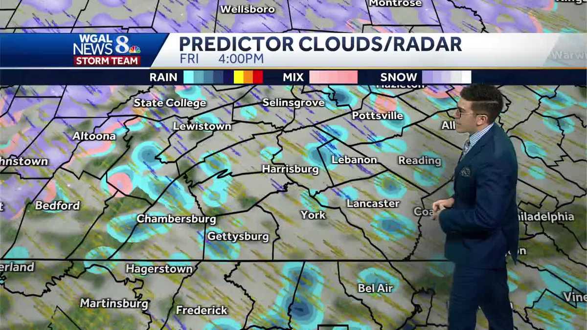 Gloomy, few rain/snow showers Friday