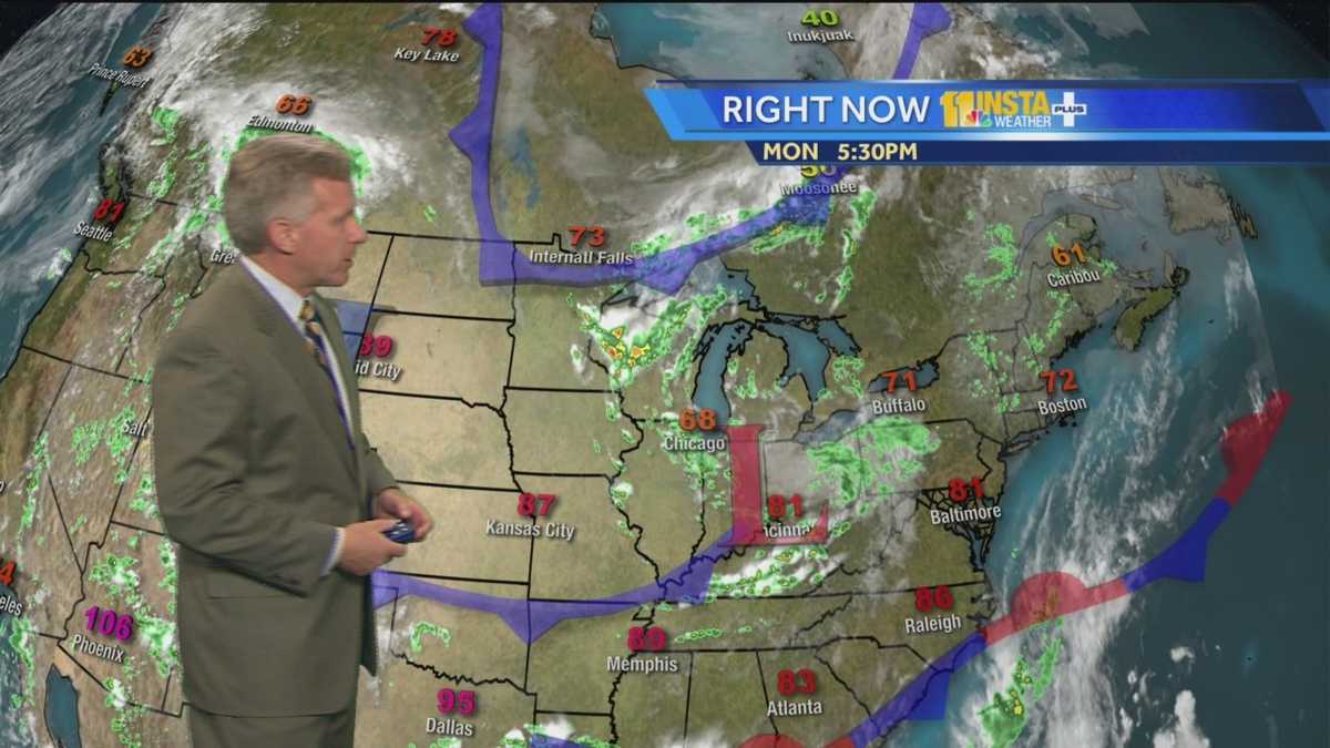 Tom previews isolated storms coming Tuesday