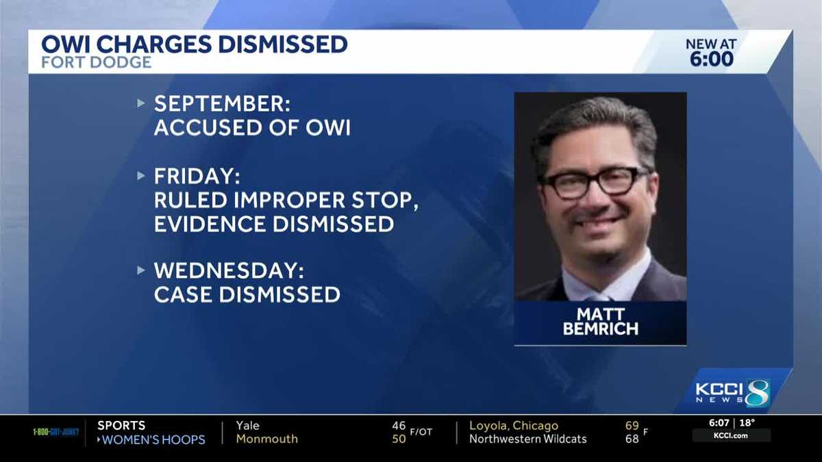 IOWA COURTS: Fort Dodge mayor's OWI charges dismissed