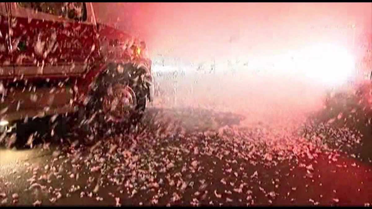 Video shows firefighters caught in terrifying backdraft