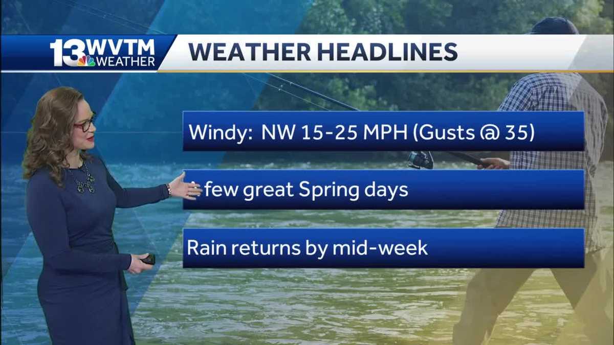 Windy at times through Sunday