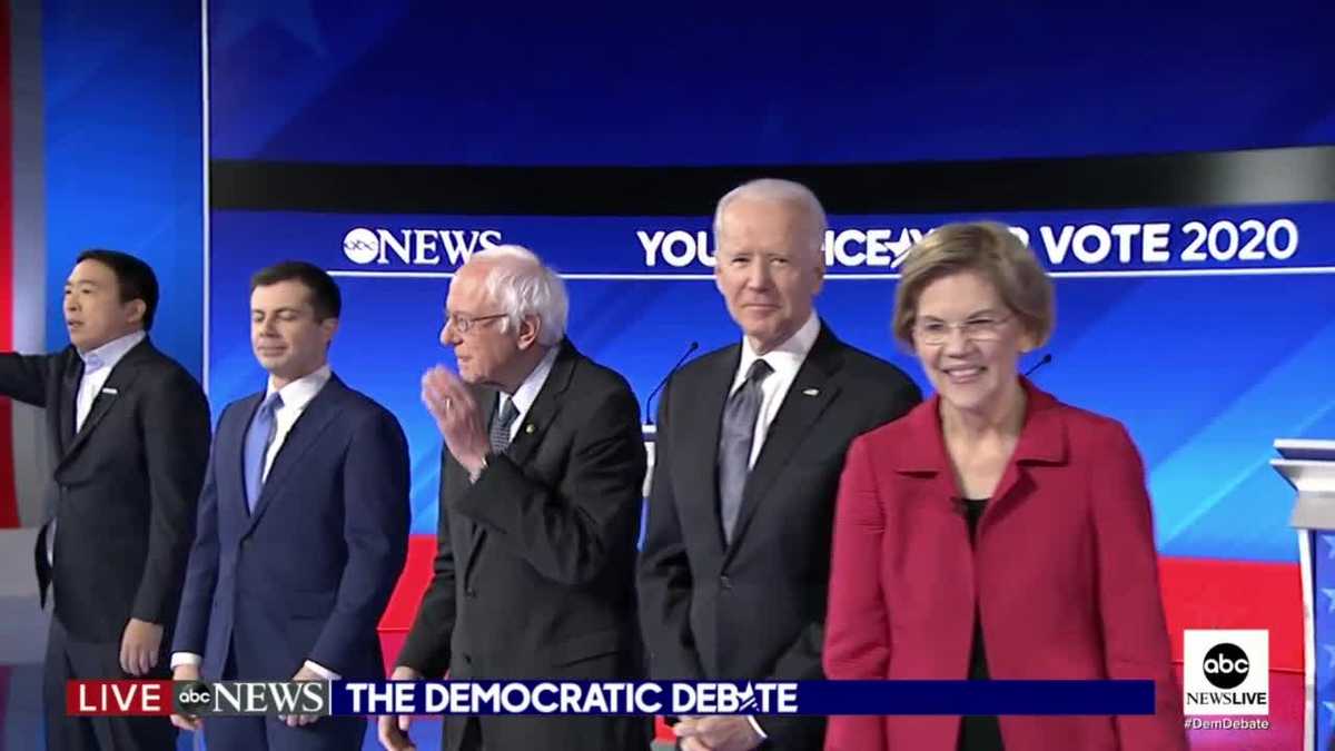 2020 Democratic presidential debate video: Candidates introduced