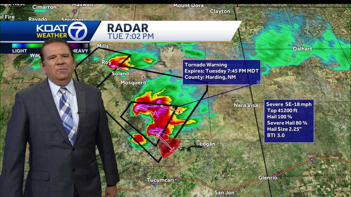 Tornado warning cancelled for San Miguel and Harding Counties