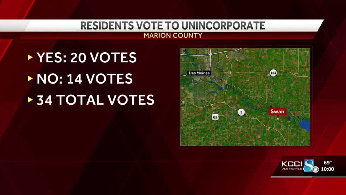 Southeast Iowa town votes to un-incorporate in 'swan song' election