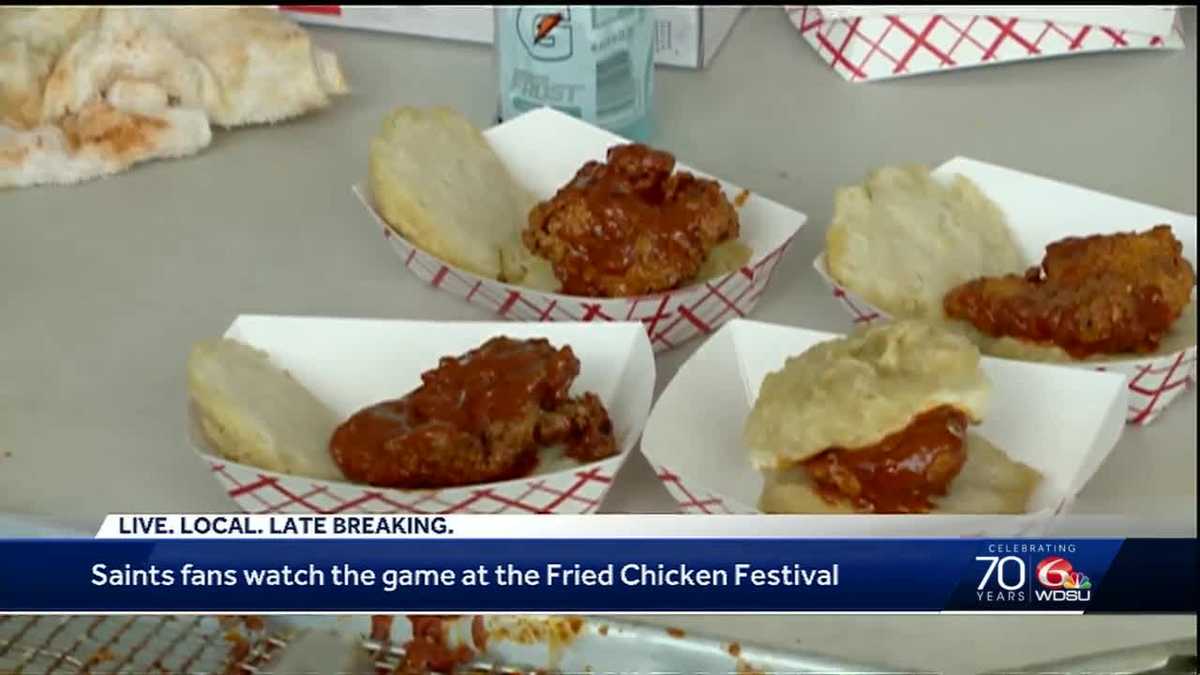 Saints Game at the Fried Chicken Fest