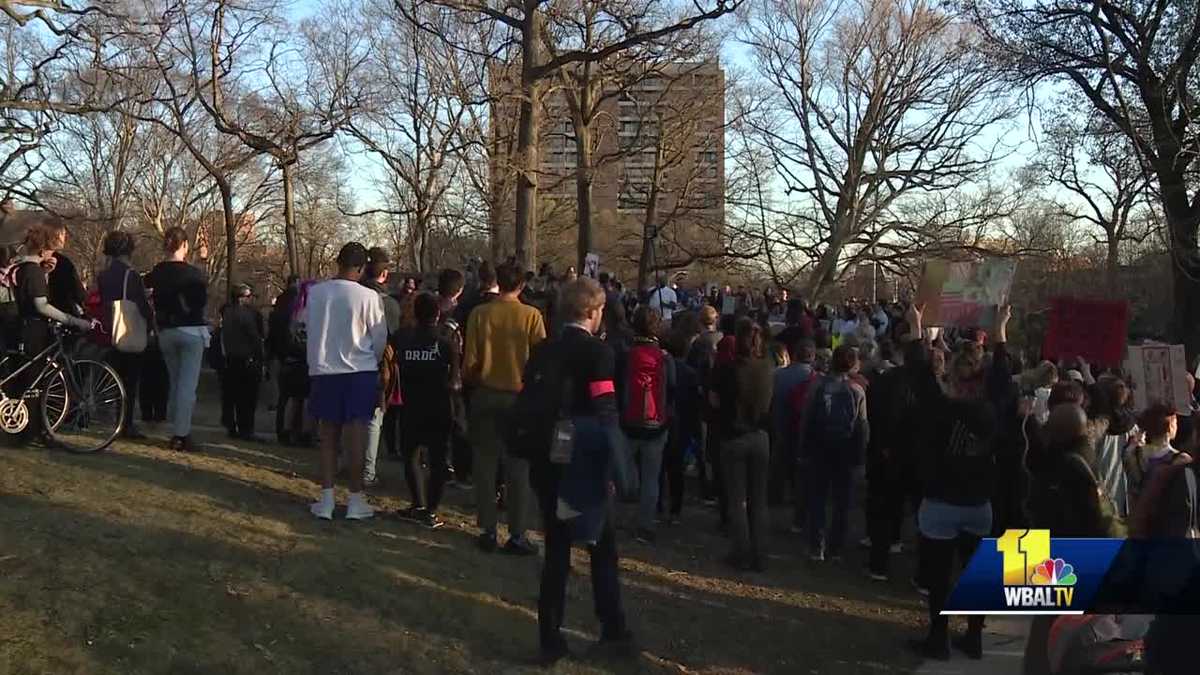 Over 100 protesters expressed their opposition of JHU Police Department