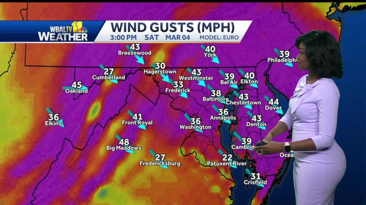 Gusty Saturday forecast but dry week