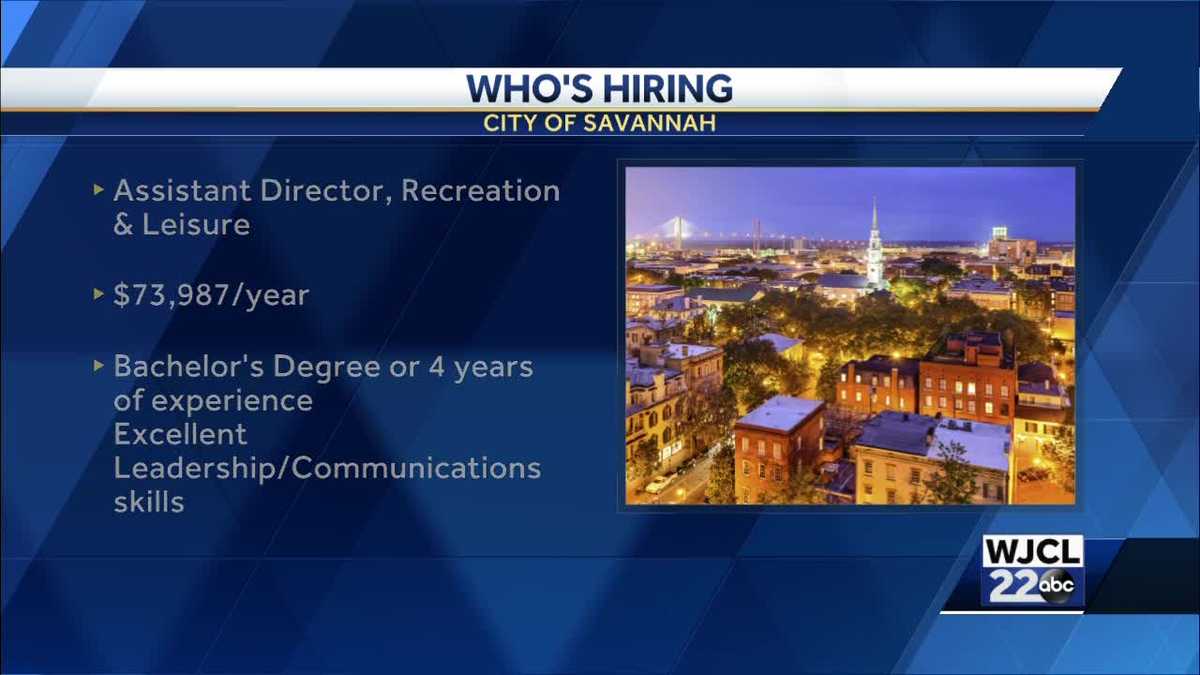 The City of Savannah needs to hire an Assistant Director of Recreation ...