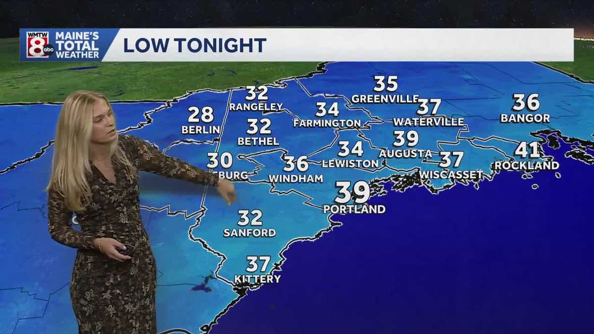 Chilly evening ahead with a sunny Tuesday